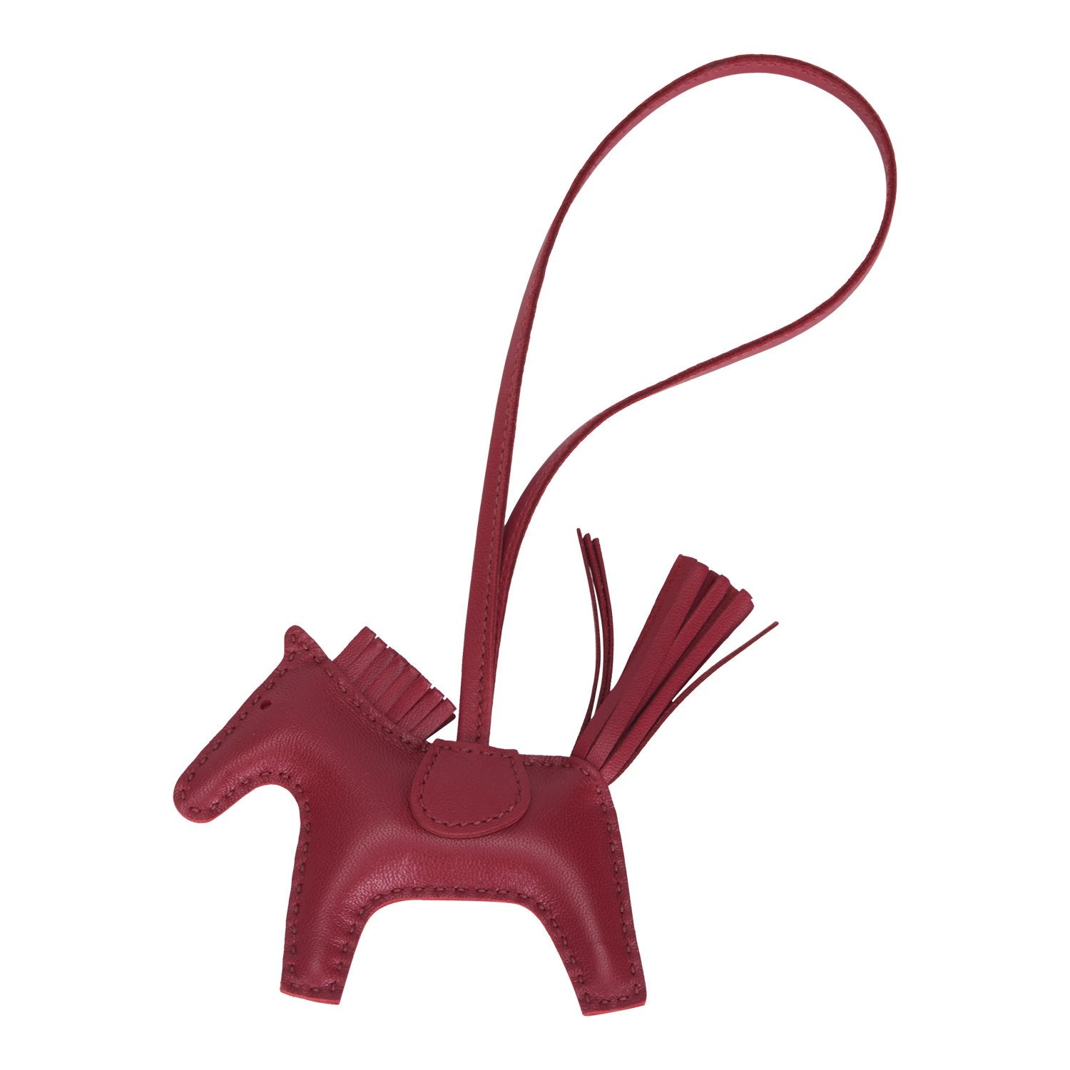 Hermes Rodeo Bag Charm PM Rubis Milo Lambskin