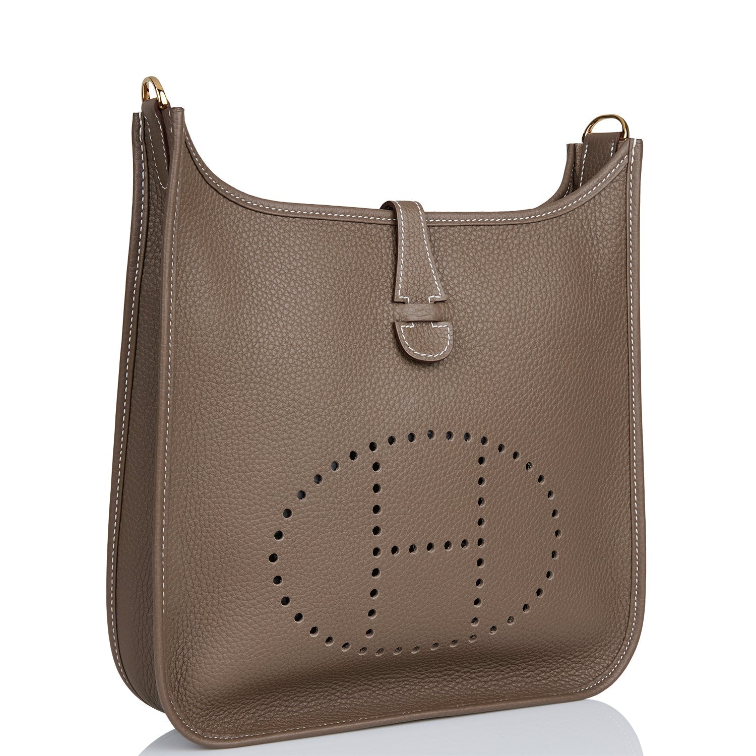 Hermes Evelyne III PM Etoupe Clemence Gold Hardware – Madison Avenue ...
