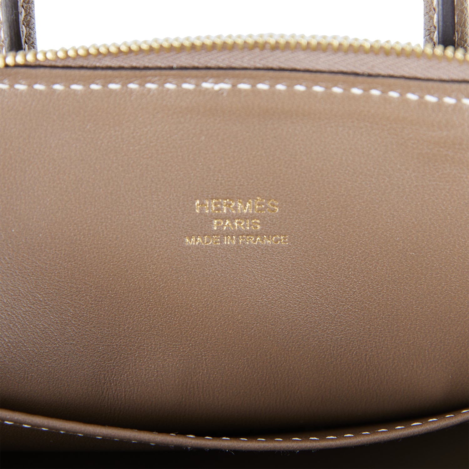 Hermes 1923 Bolide 25 Etoupe Chevre Gold Hardware