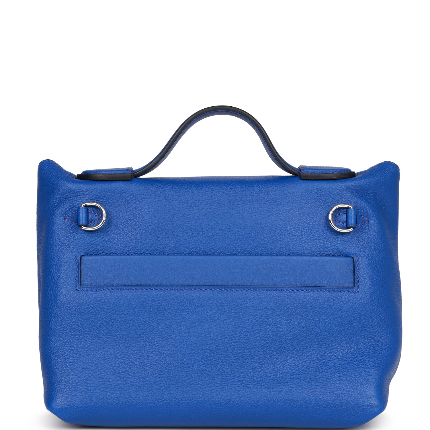 Hermes Mini 24/24 Bag Bleu Royal Evercolor and Swift Palladium Hardwar