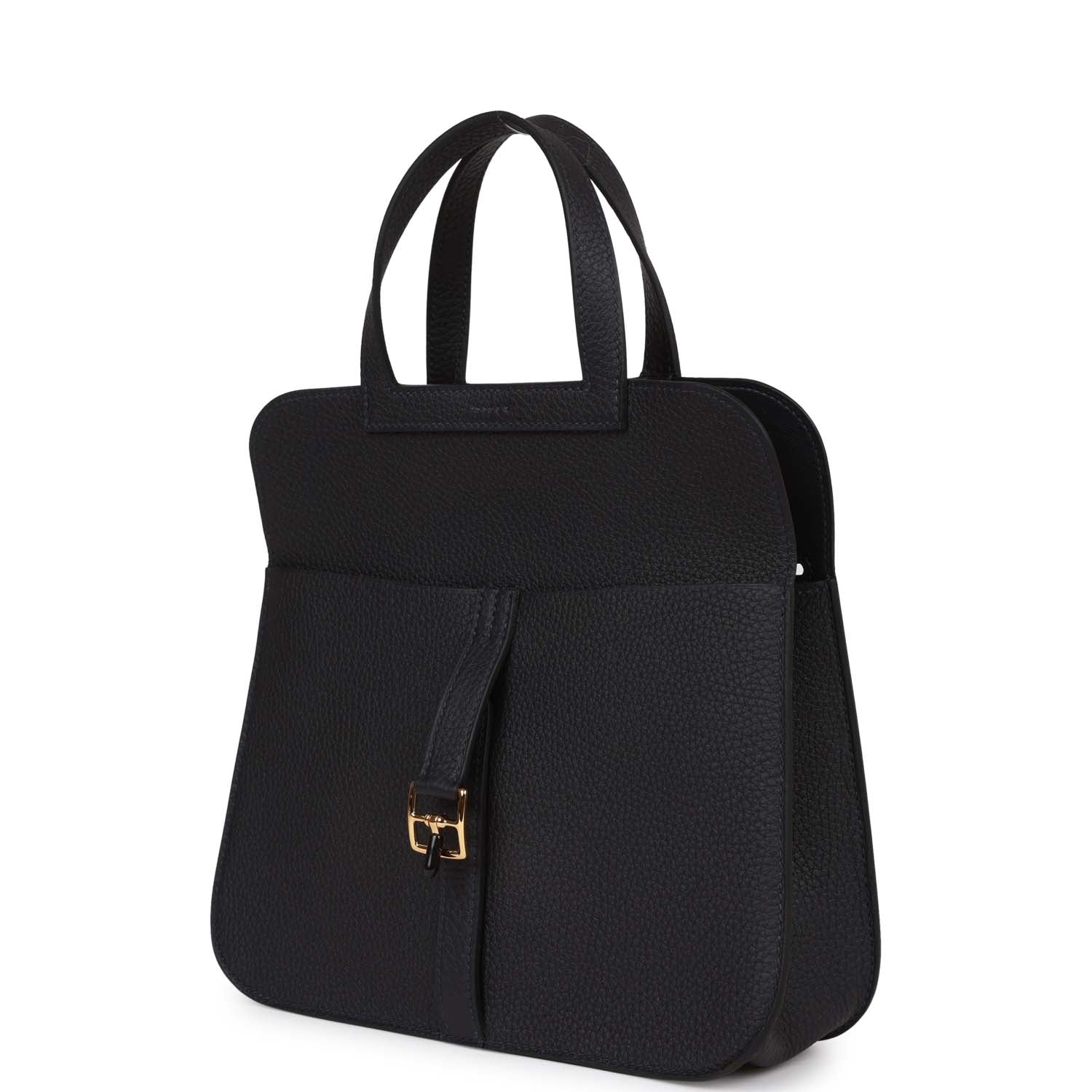Hermes Halzan 25 Caban Clemence Gold Hardware – Madison Avenue Couture