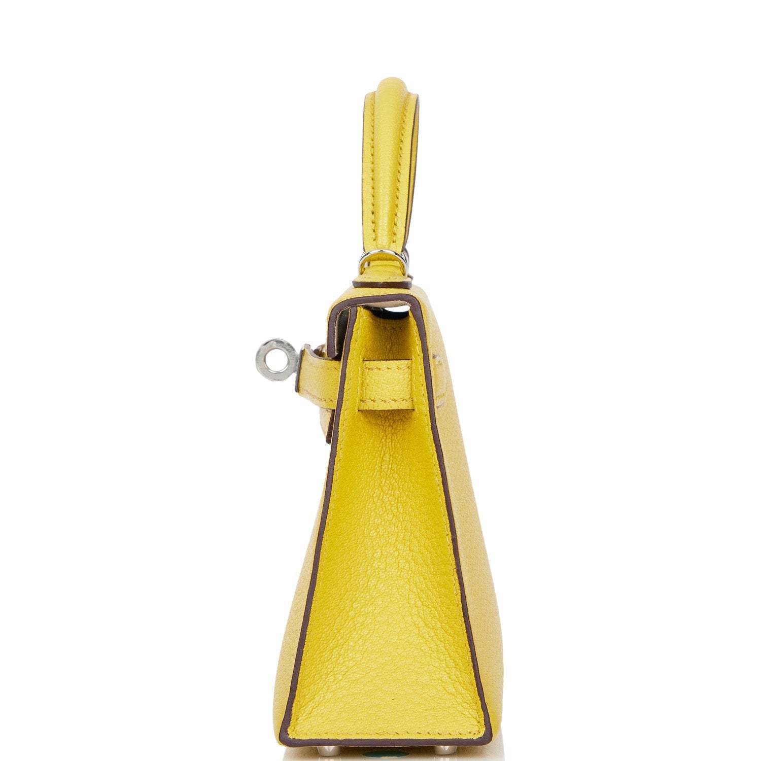 Hermes Kelly Sellier 20 Jaune de Naples Verso Chèvre Palladium Hardwar