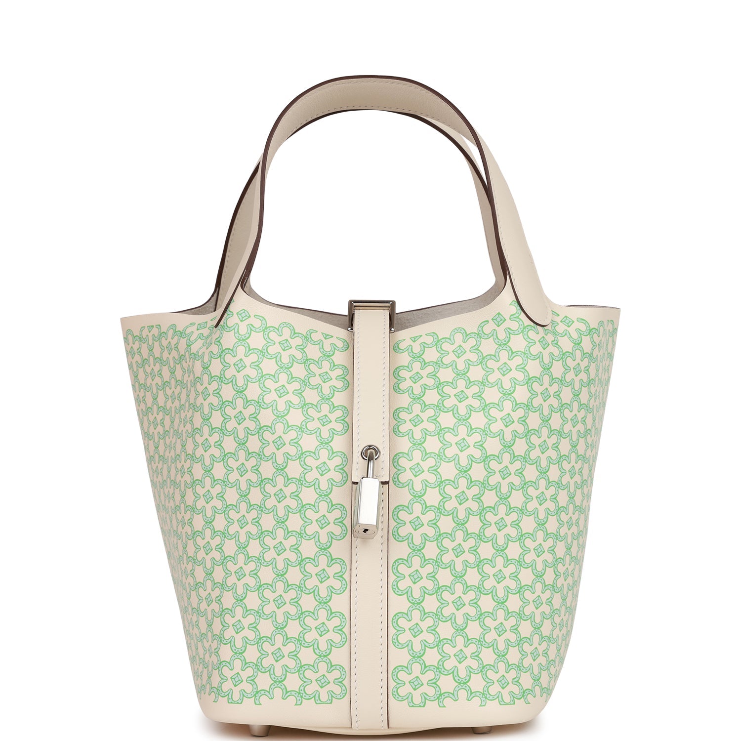 Hermes Picotin Lock 18 "Lucky Daisy" Nata Swift Palladium Hardware NO