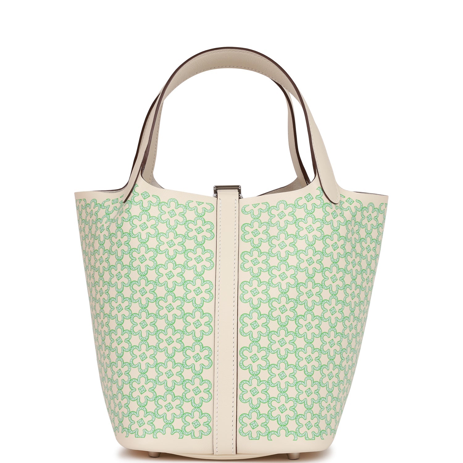 Hermes Picotin Lock 18 "Lucky Daisy" Nata Swift Palladium Hardware NO