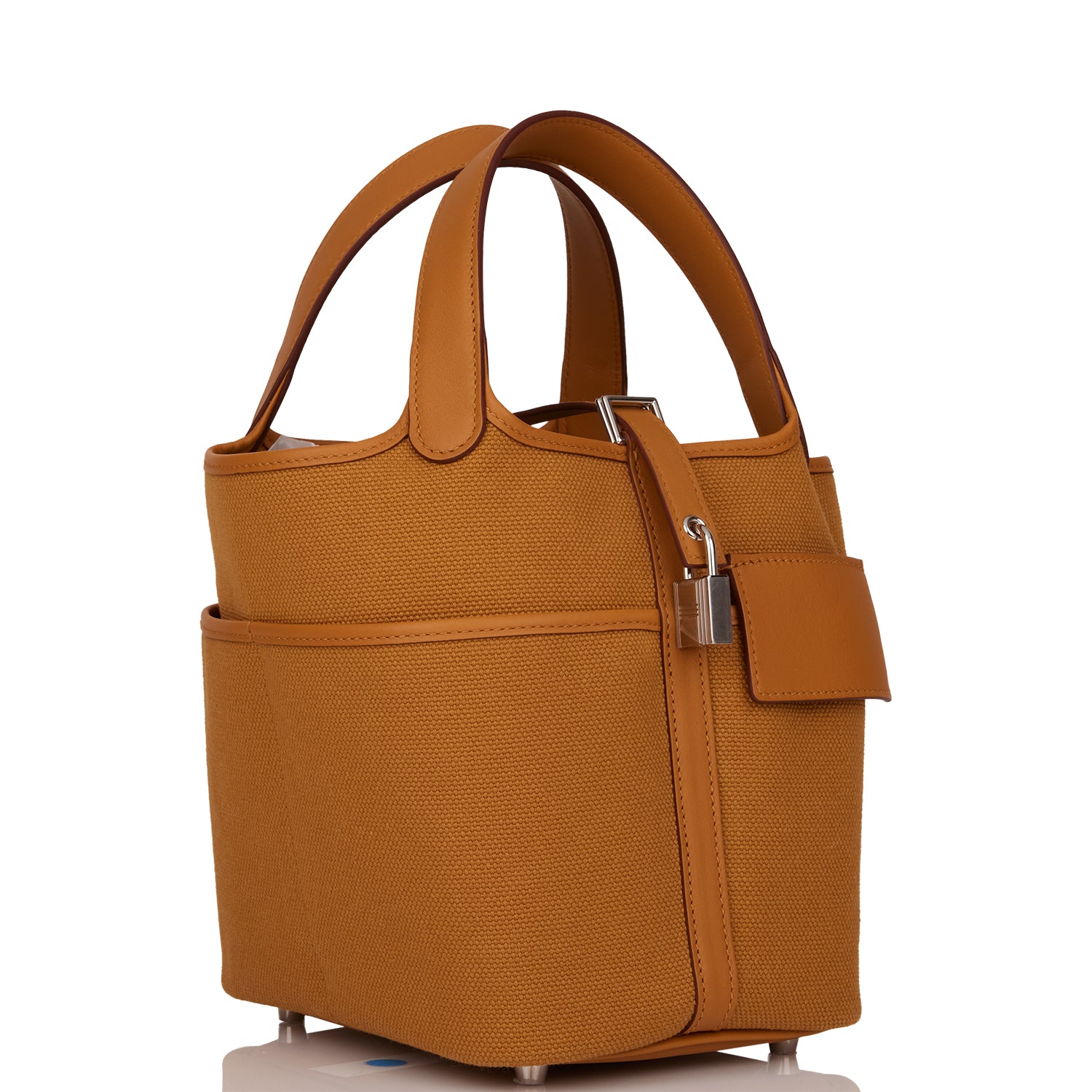 Hermes Picotin Cargo 18 Desert/Sesame Swift and Toile Canvas Palladium