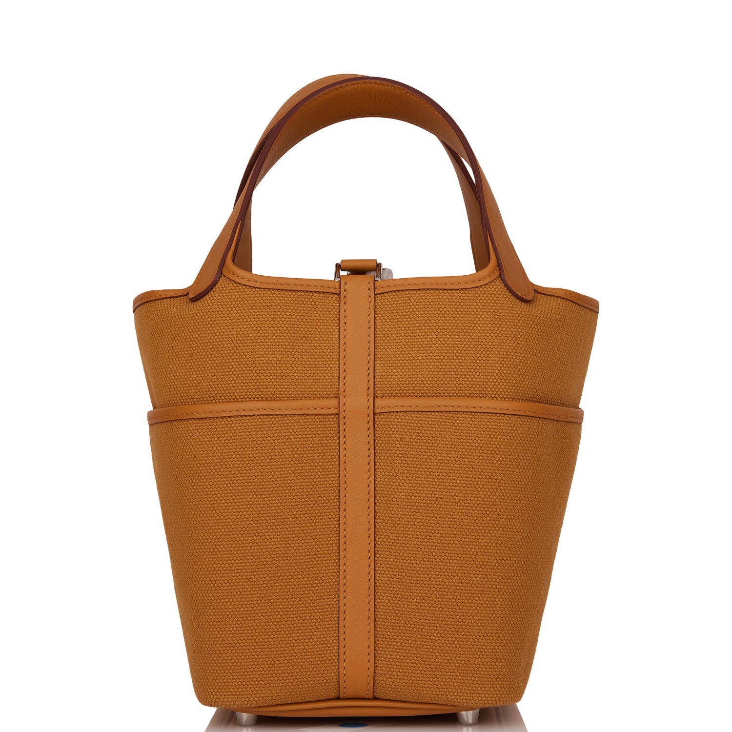 Hermes Picotin Cargo 18 Desert/Sesame Swift and Toile Canvas Palladium