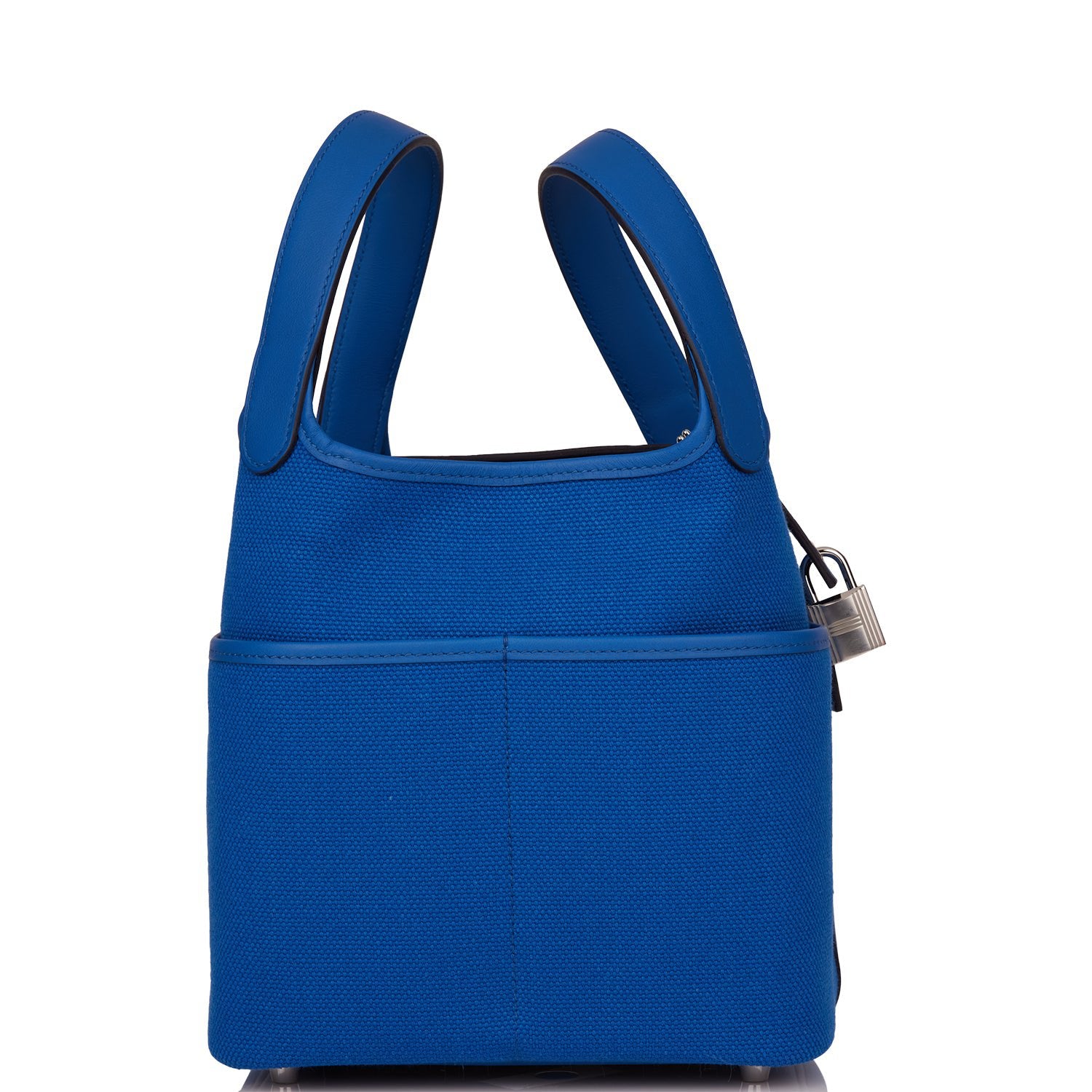 Hermes Picotin Cargo 18 Bleu France Swift and Toile Canvas Palladium H