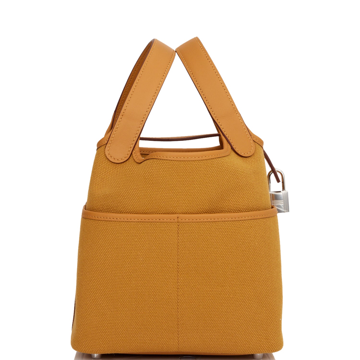 Hermes Picotin Cargo 18 Desert/Sesame Swift and Toile Canvas Palladium