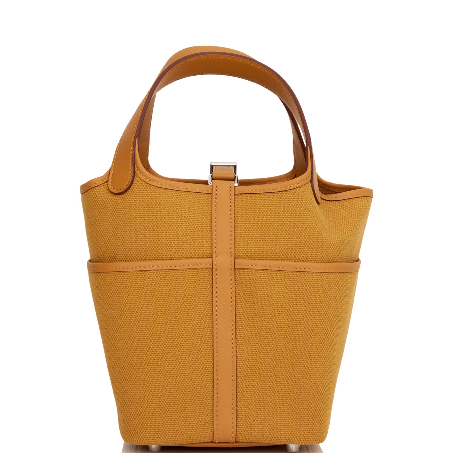 Hermes Picotin Cargo 18 Desert/Sesame Swift and Toile Canvas Palladium