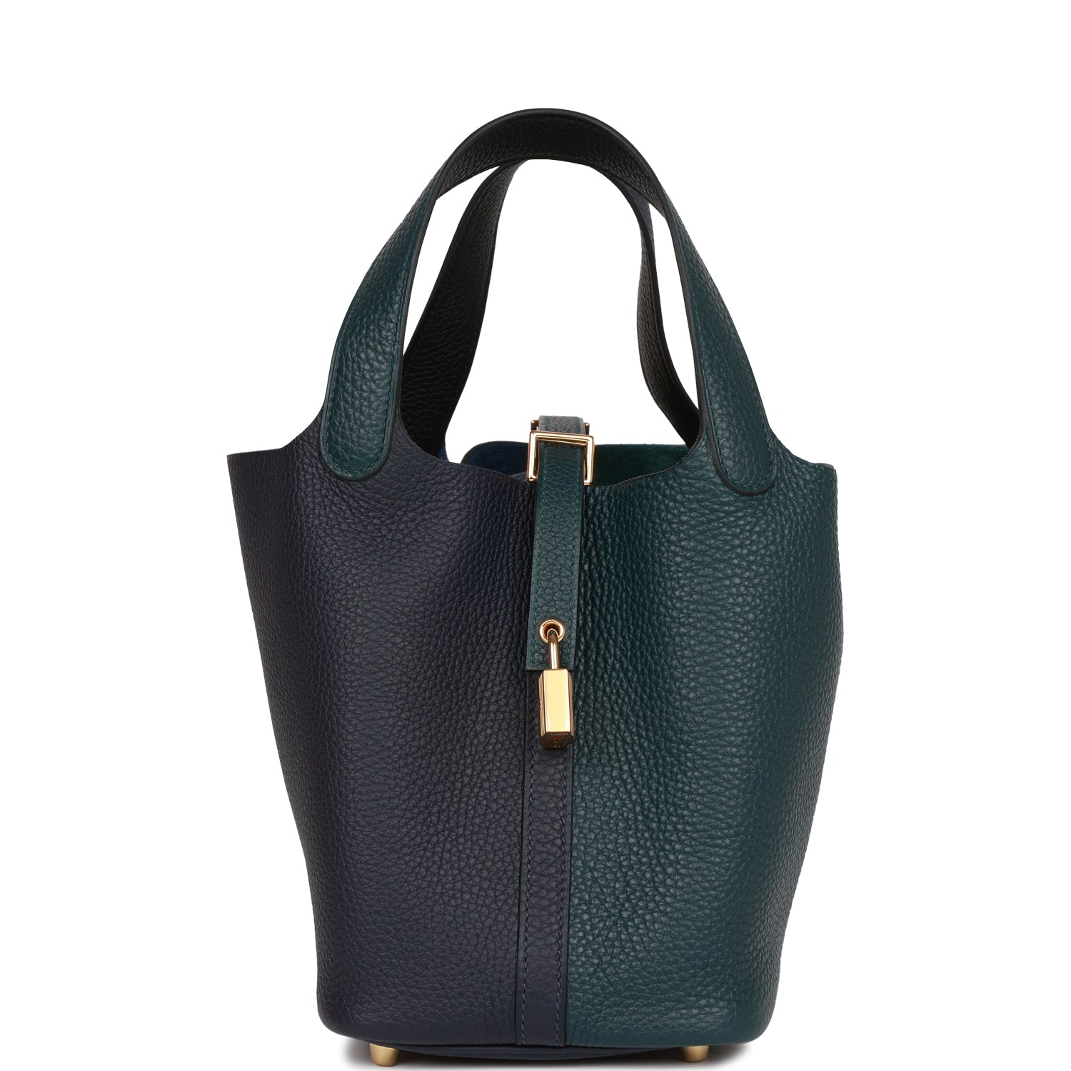 Hermes Picotin Lock 18 Casaque Vert Cypress, Bleu Nuit and Black Cleme