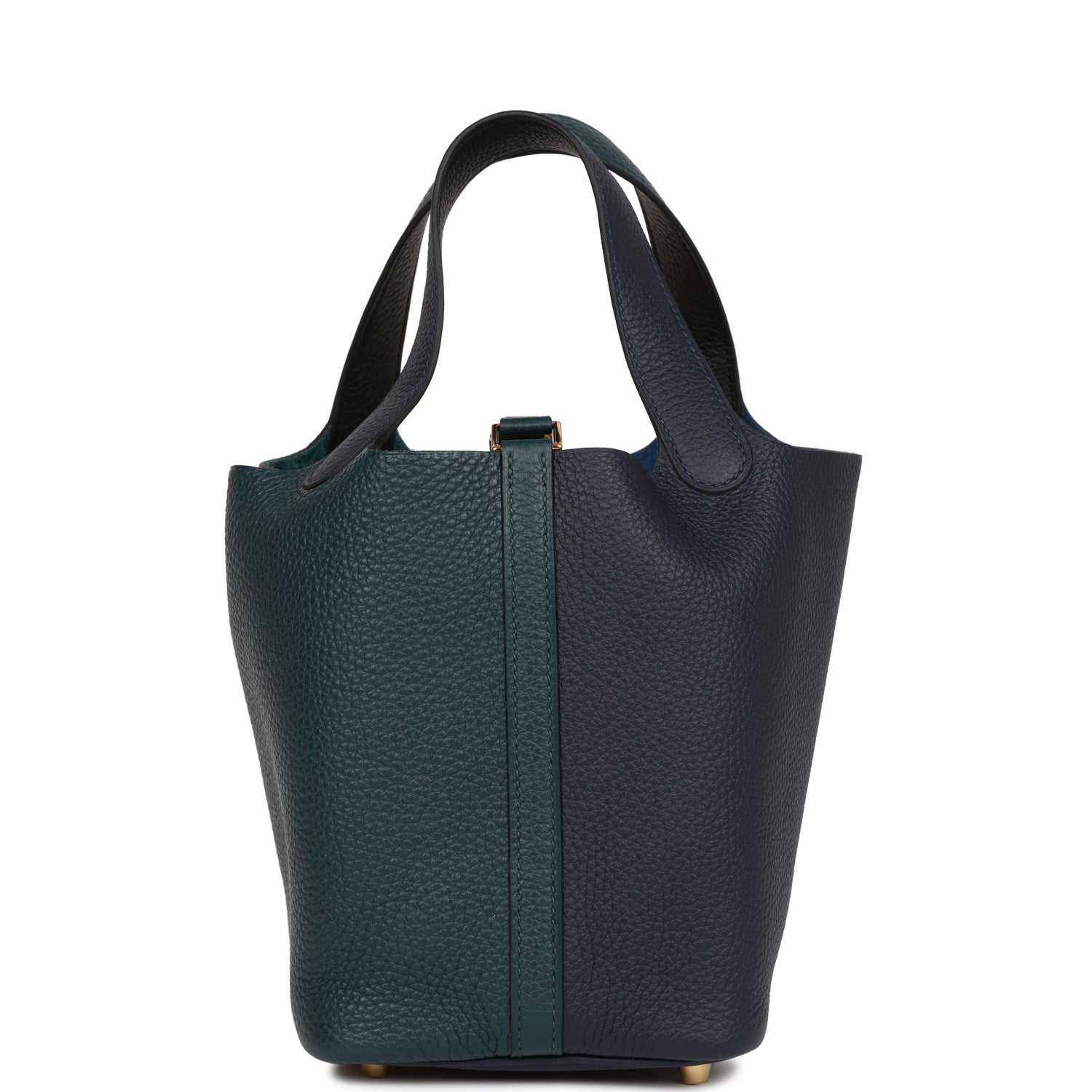 Hermes Picotin Lock 18 Casaque Vert Cypress, Bleu Nuit and Black Cleme