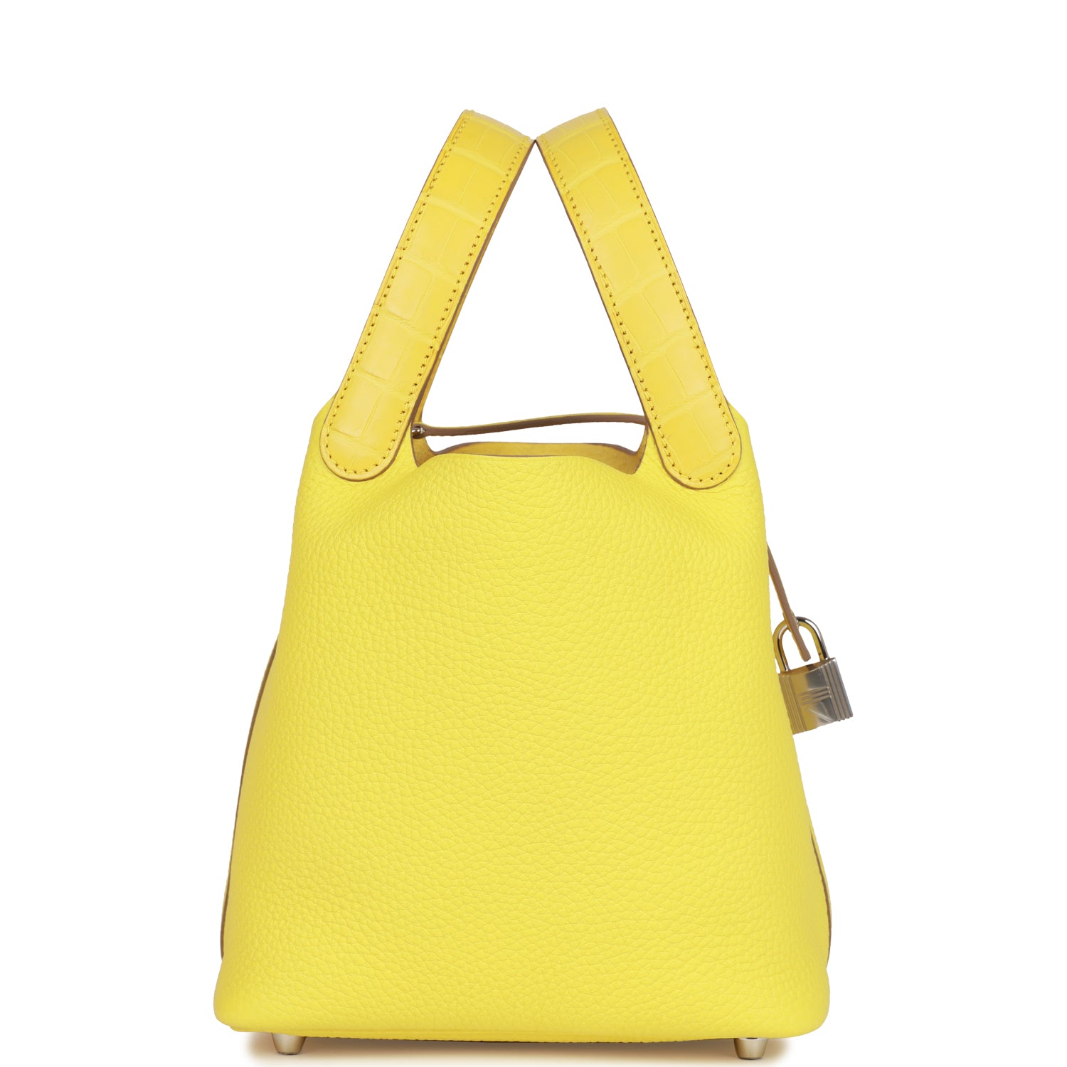 Hermes Picotin Lock 18 Mimosa Matte Alligator and Lime Clemence Touch