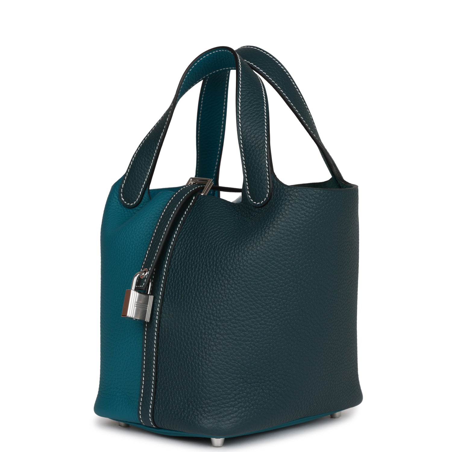 Hermes Picotin Lock 18 Casaque Vert Cypress and Vert Bosphore Palladiu