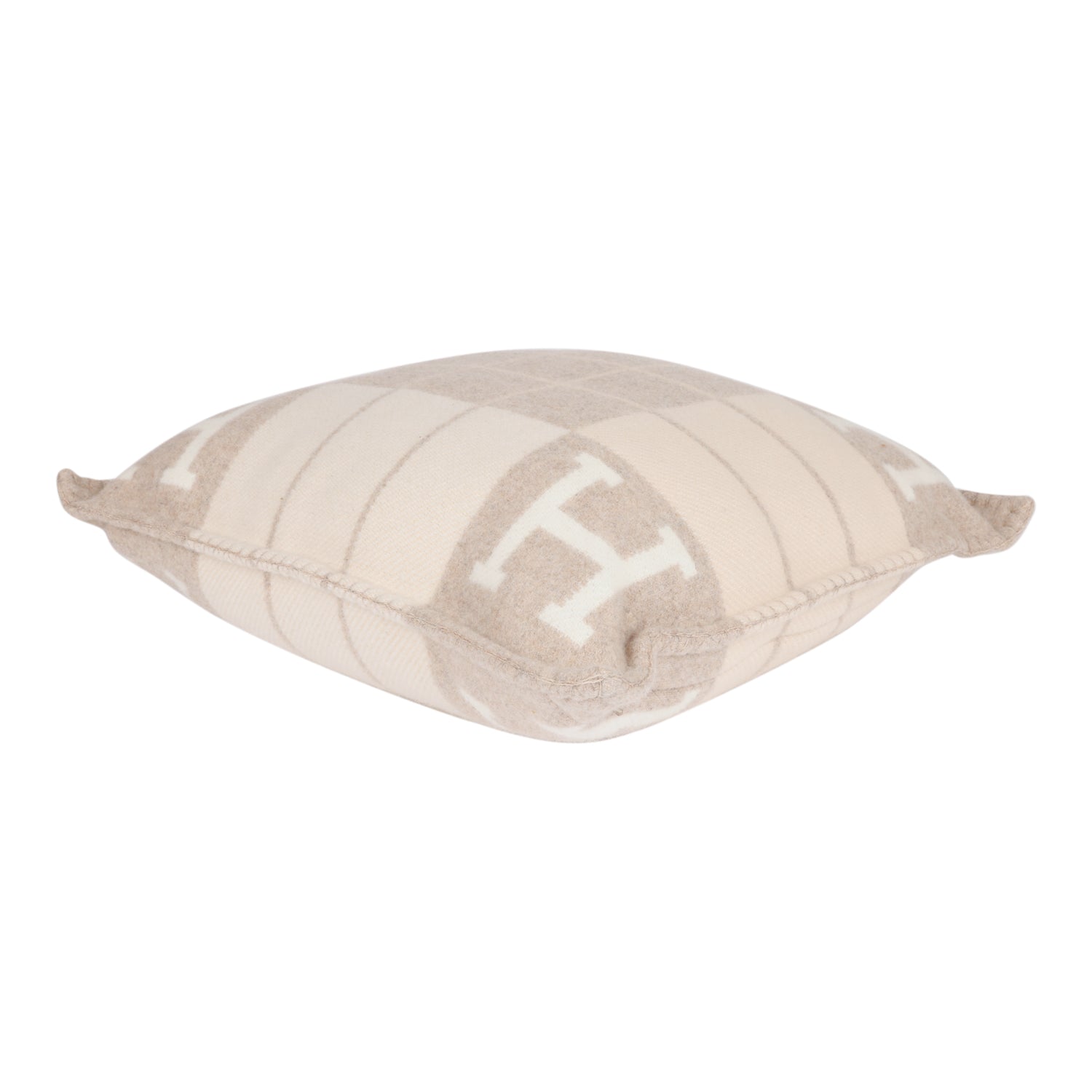 Hermes "Avalon III" Coco/Camomille Signature H Cushion PM